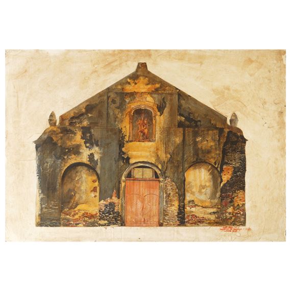 Rodolfo Ragodon | Santiago De Galicia Church Ilocos Sur (1964) | MutualArt
