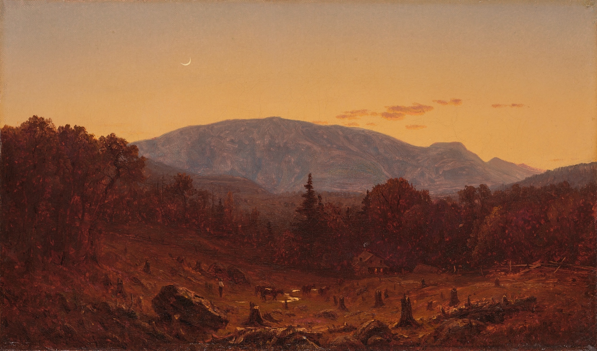 Sanford Robinson Gifford | Twilight on Hunter Mountain (1867) | MutualArt