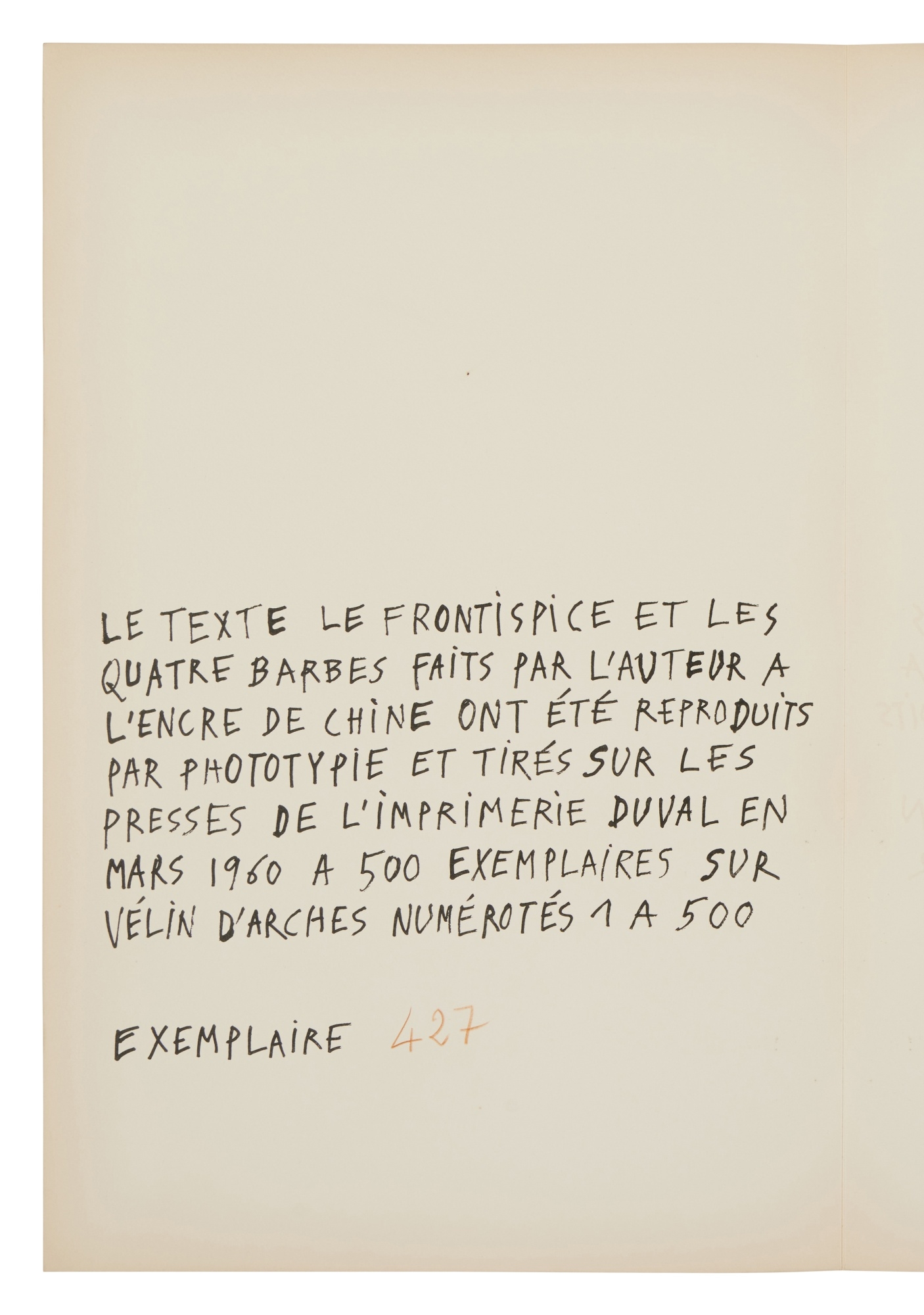 Jean Dubuffet | La Fleur de barbre (1960) | MutualArt
