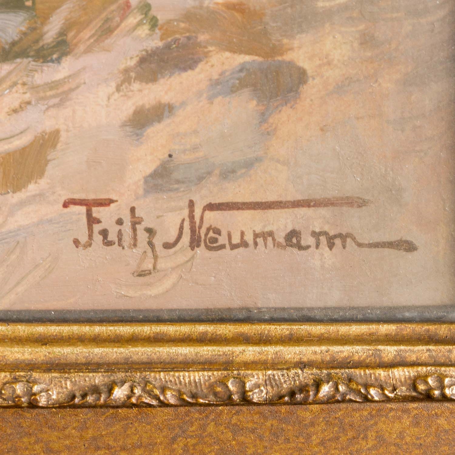 Fritz Neumann | Riding Cossacks with a blue flag | MutualArt