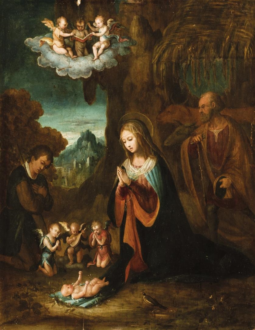 Spanish School, 17th Century | Adoración de los pastores | MutualArt