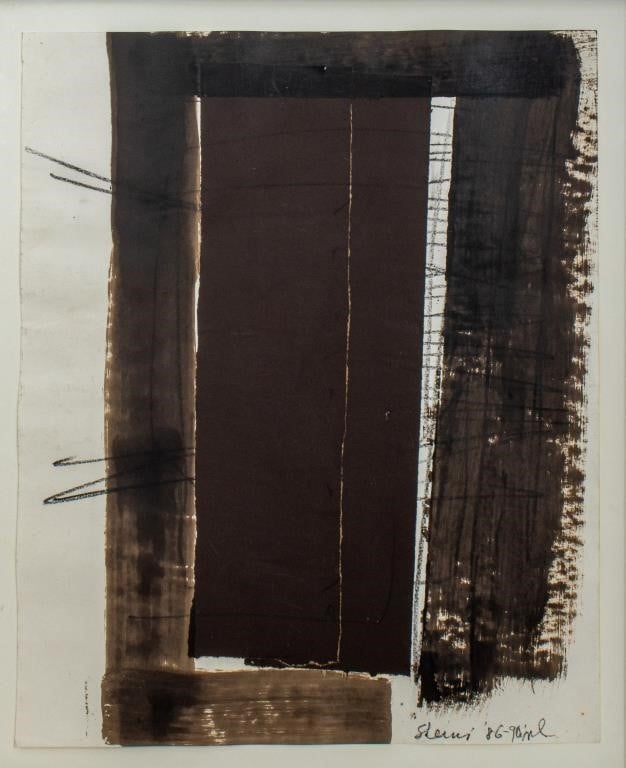 Yehiel Shemi | Yehiel Shemi Abstract Expressionist Collage | MutualArt