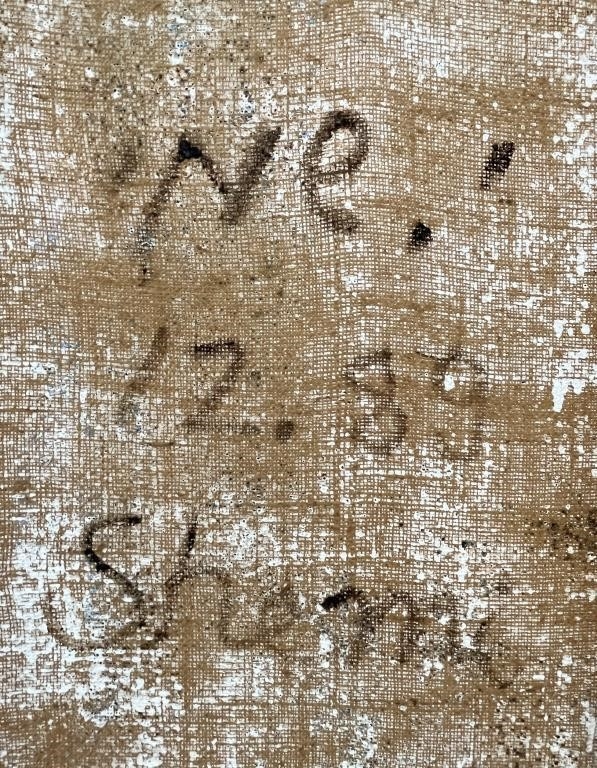 Yehiel Shemi | Yehiel Shemi Abstract Modern Israeli Oil on Burlap ...