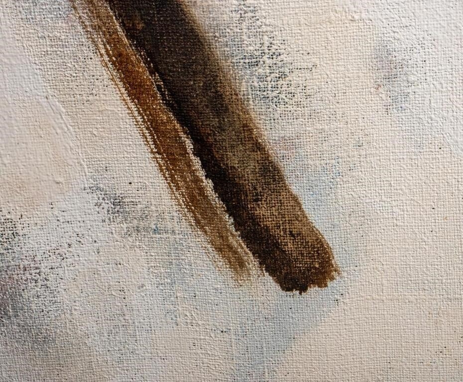 Yehiel Shemi | Yehiel Shemi Abstract Modern Israeli Oil on Burlap ...