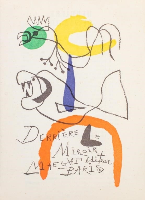 Joan Miró | Joan Miro Watercolor Painting & Gallery Invites, 3 (1959 ...