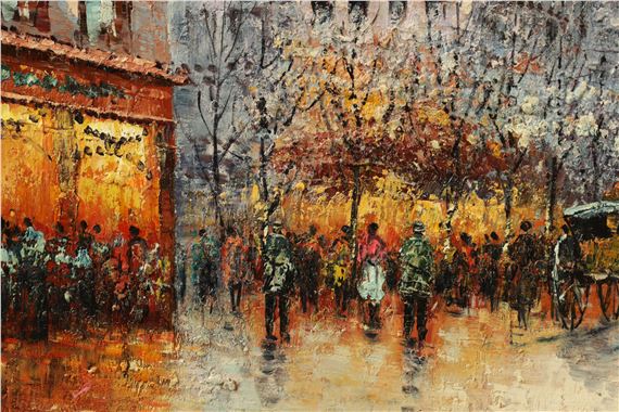 P. Sanchez | PARISIAN STREET SCENE | MutualArt