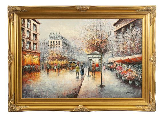 P. Sanchez | PARISIAN STREET SCENE | MutualArt