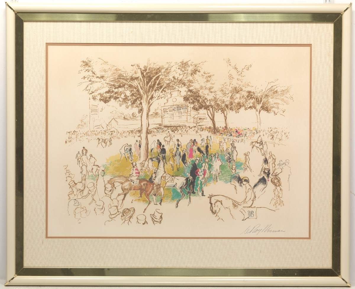 LeRoy Neiman | Ascot Paddock (1974) | MutualArt