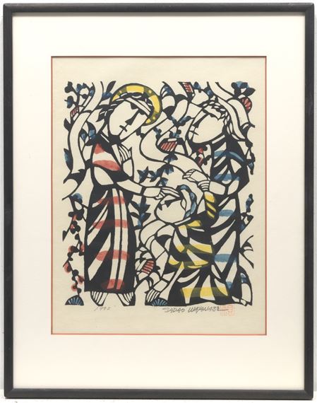 Sadao Watanabe | Biblical print depicting Jesus giving a blessing (1992 ...