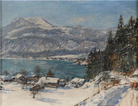 Adolf Helmberger | Blick auf St. Gilgen und das Zwölferhorn am ...