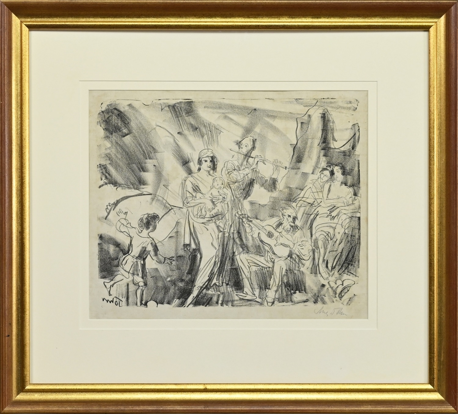 Augustus Edwin John | STROLLING MUSICIANS | MutualArt