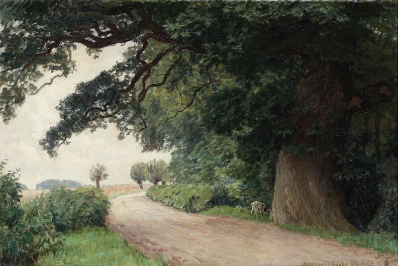 Niels Skovgaard | A giant oak in Jomfruens Egede (1926) | MutualArt