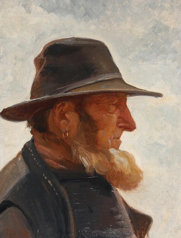 Michael Peter Ancher | Helga sitting in Michael Ancher's studio at his ...