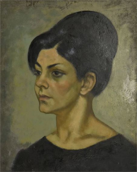 Jacob Markiel | Portrait of a young brunette woman with a bun (Circa ...