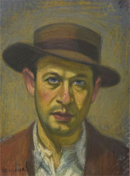 Jacob Markiel | Portrait of a man with a hat | MutualArt