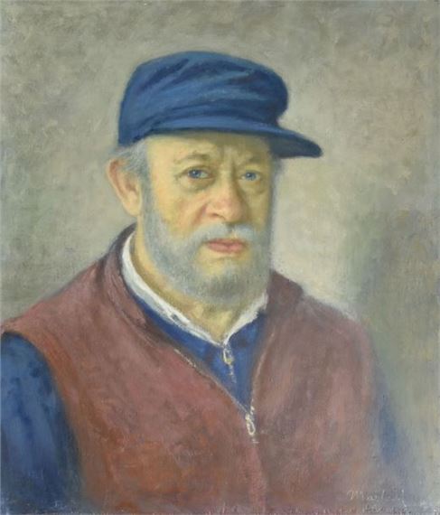 Jacob Markiel | Self-portrait with the blue cap | MutualArt