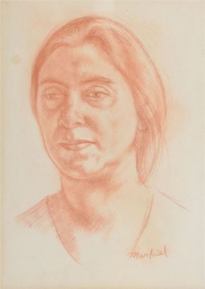 Jacob Markiel | Portrait of a young woman with her hair loose | MutualArt