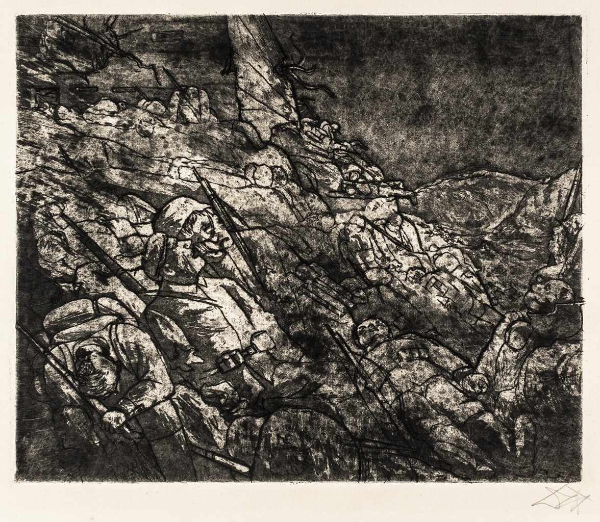 Otto Dix | Die Schlafenden von Fort Vaux (Gas-Tote) (1924) | MutualArt