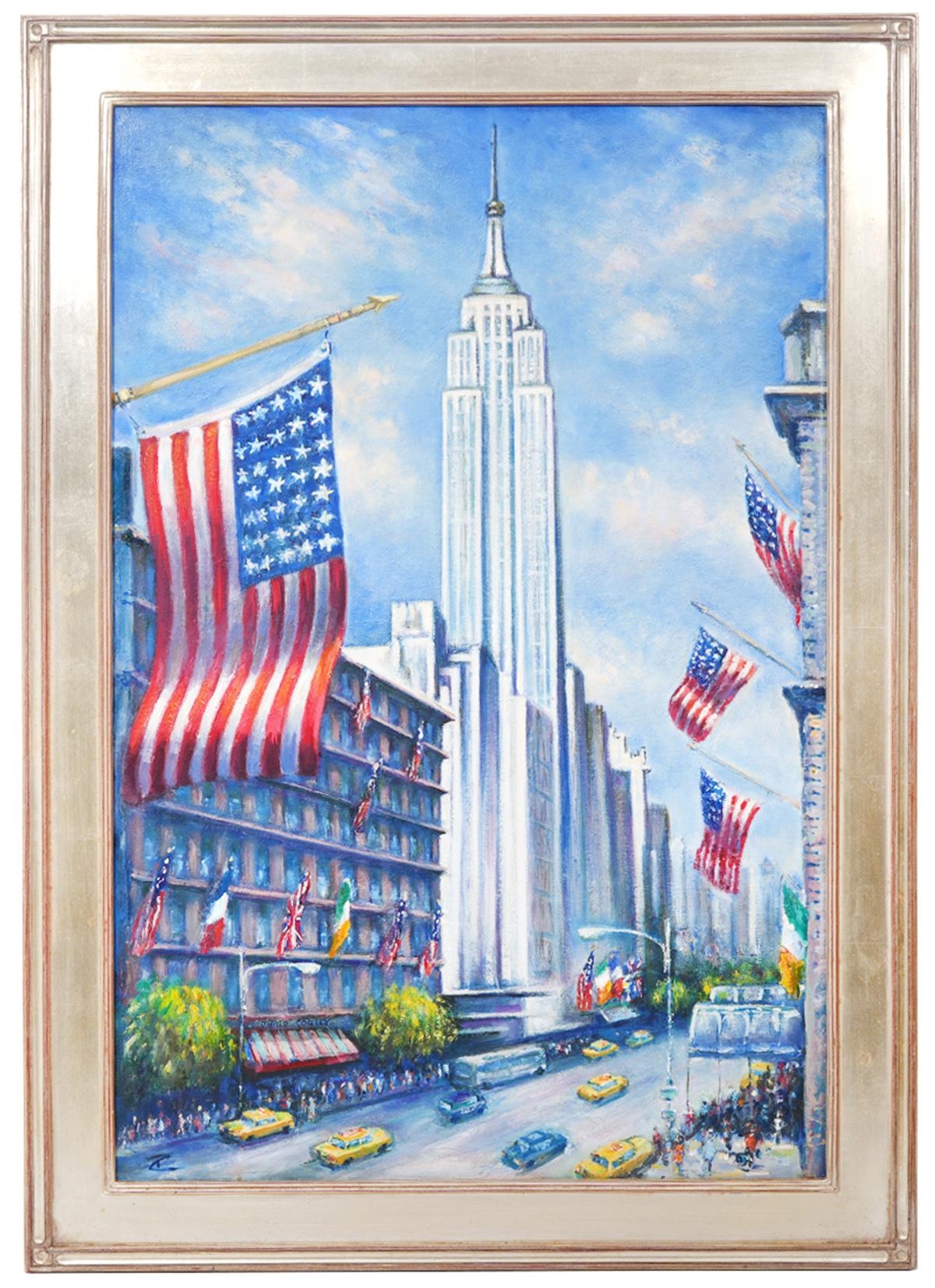 Philip Corley | Philip Corley 'Empire State Building' Painting (1944 ...
