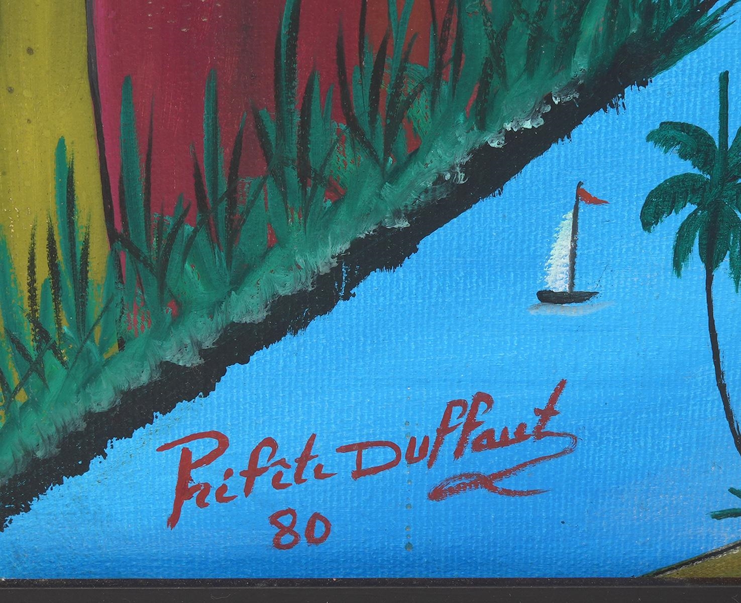 Prefete Duffaut | Prefete Duffaut Haitian Oil Painting COA | MutualArt