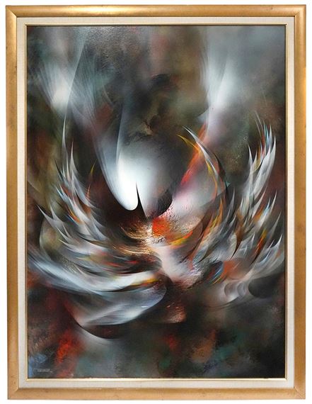 Leonardo Nierman | Leonardo Nierman 'Vuelo de Primavera' Painting ...