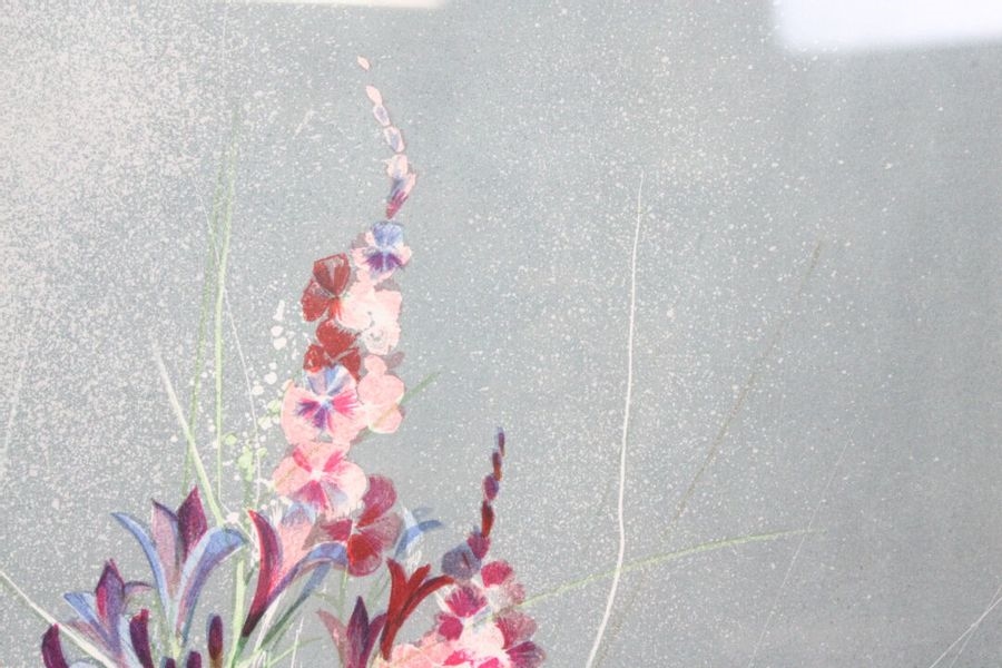 Gilbert Michaud | Red hydrangea in an Asian vase | MutualArt