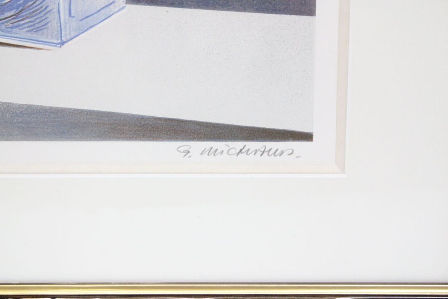 Gilbert Michaud | Red hydrangea in an Asian vase | MutualArt