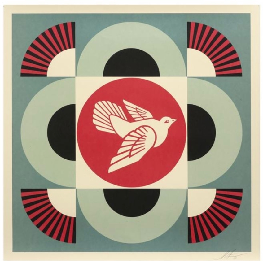 Shepard Fairey | Geometric pigeon (2022) | MutualArt