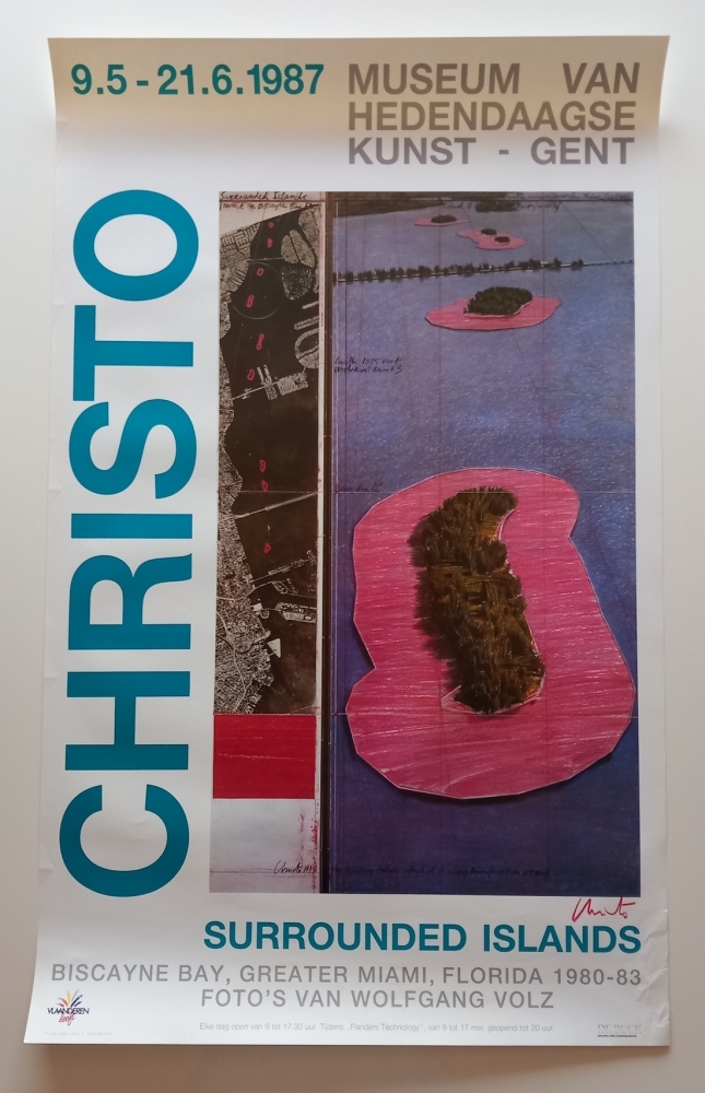Christo | Exhibition poster Surrounded Islands - signed (1987) | MutualArt