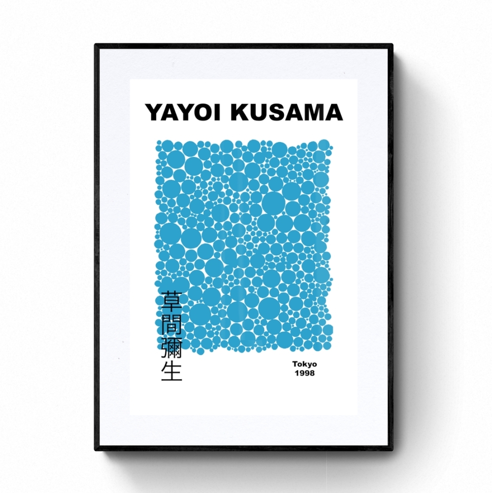 Yayoi Kusama | Yayoi Kusama blu dots poster (2018) | MutualArt