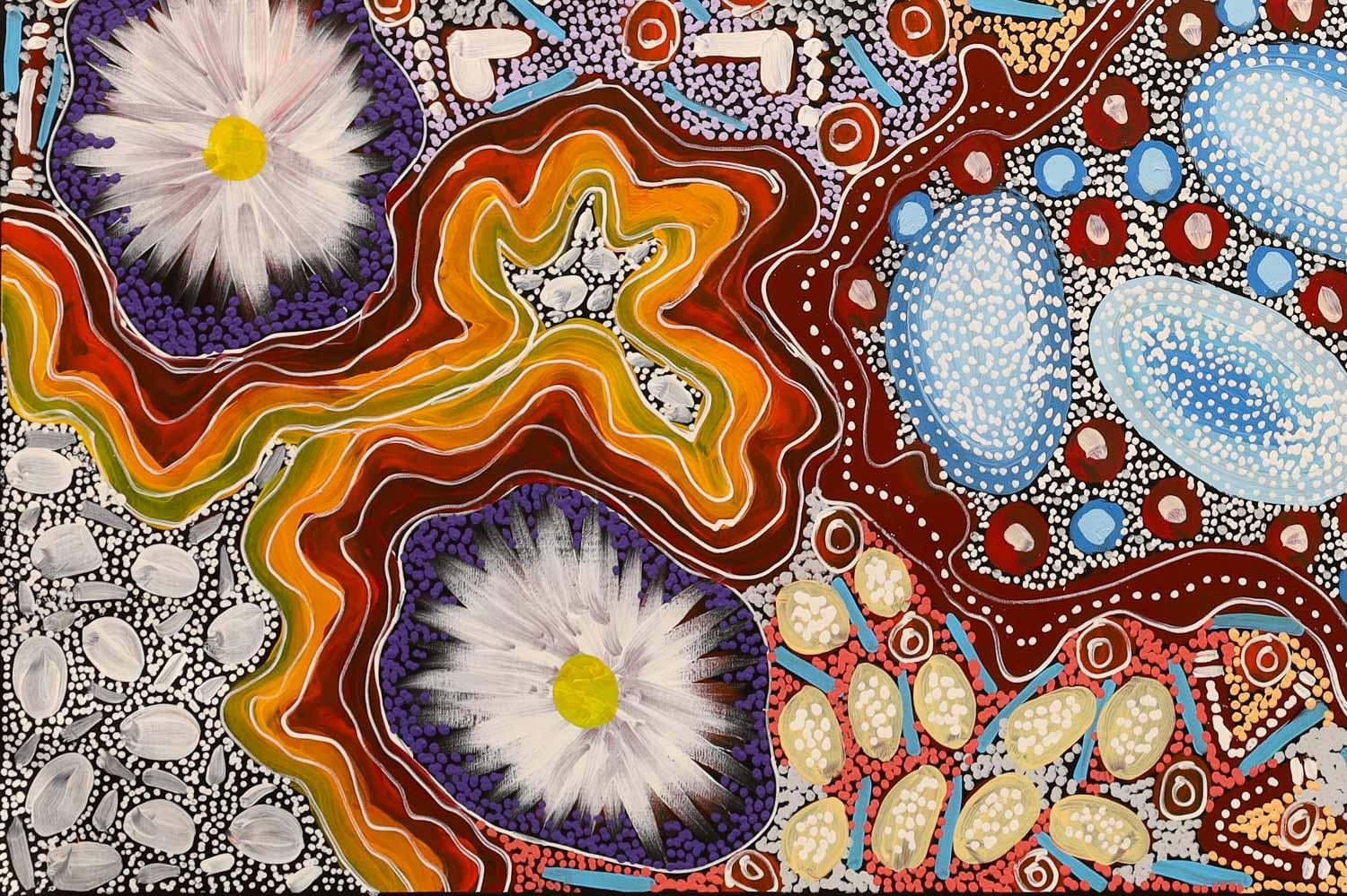 Samantha Daniels Napaltjarri | Seven Sisters Dreaming (2021) | MutualArt