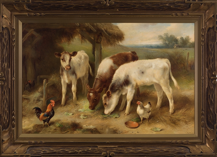 Walter Hunt | Three Young Calves | MutualArt