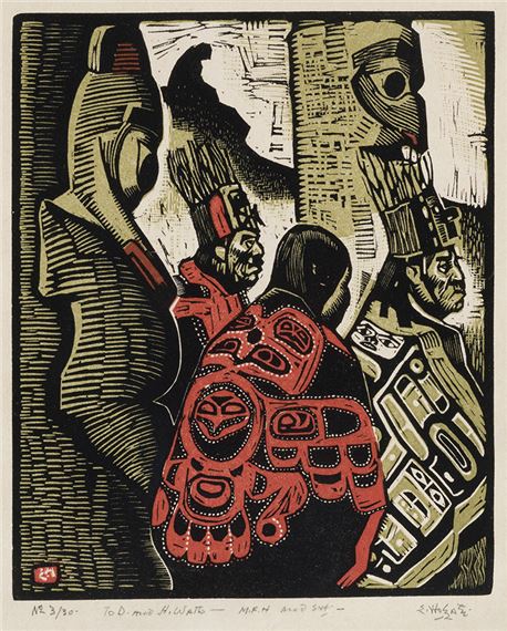 Edwin Holgate | Totem Poles, No. 5 (1930) | MutualArt