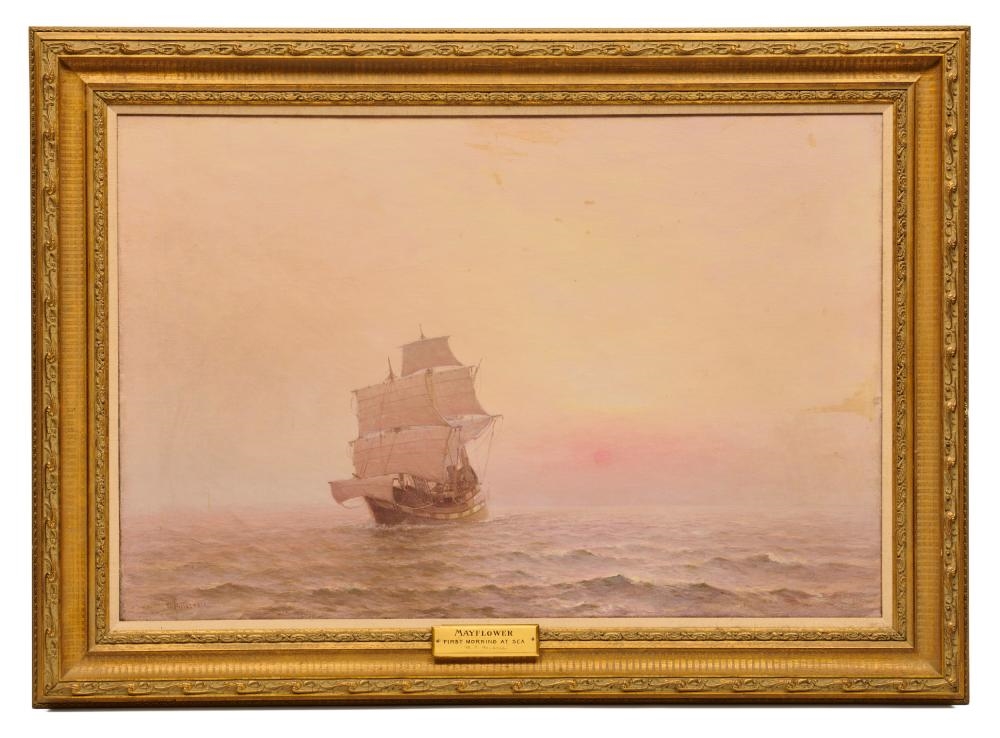 William Formby Halsall | Mayflower, First Morning at Sea | MutualArt