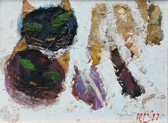 Popo Iskandar | Portrait of Two Cats (1998) | MutualArt