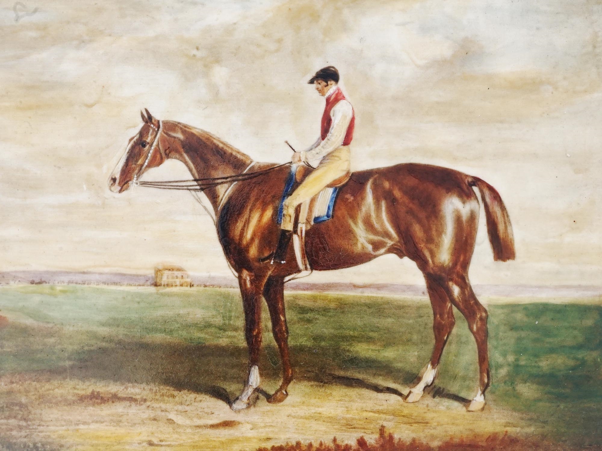 Benjamin Marshall | A racehorse with a jockey in a landscape | MutualArt
