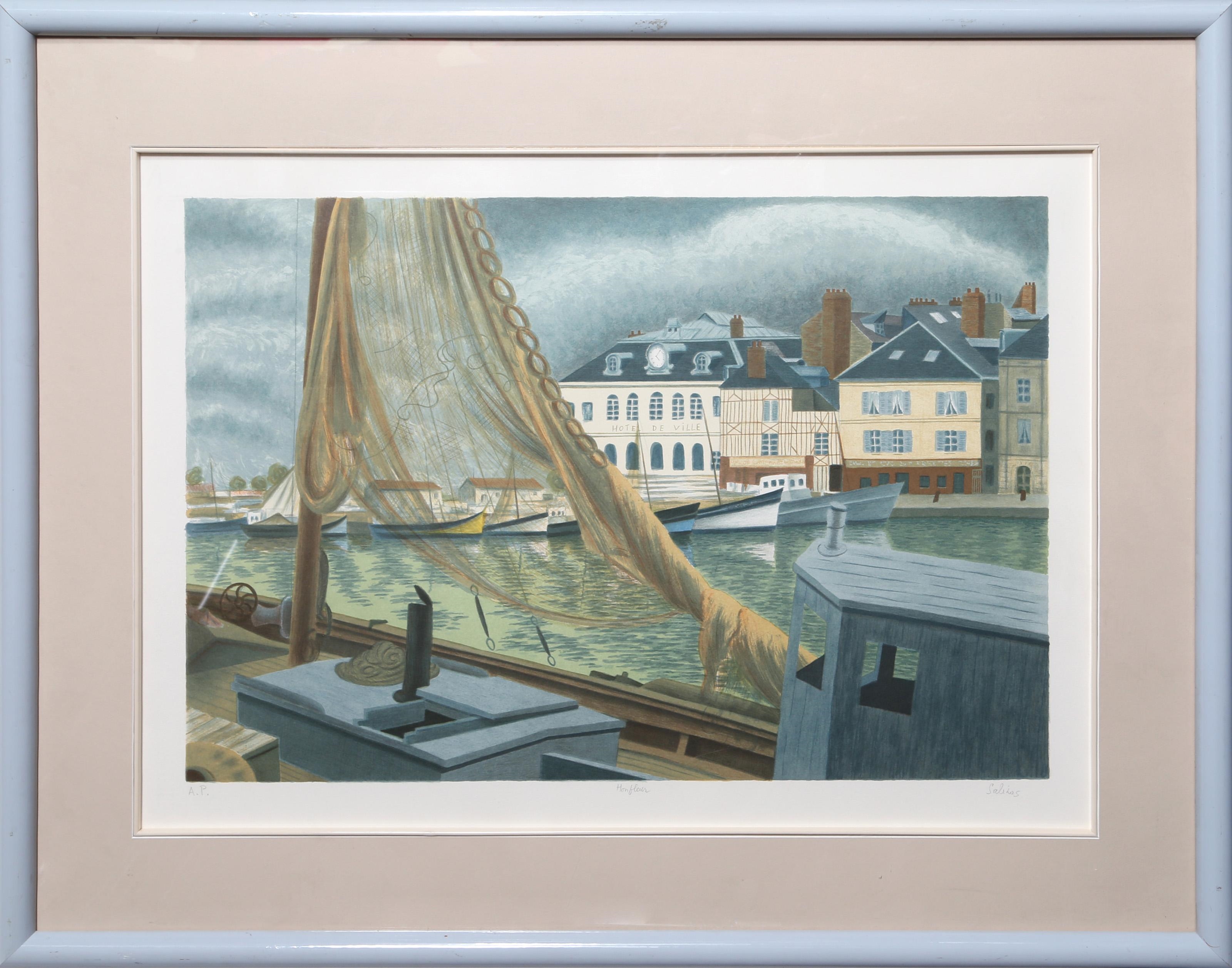 Laurent Marcel Salinas | MORNING LIGHT ON HONFLEUR (Circa 1980) | MutualArt