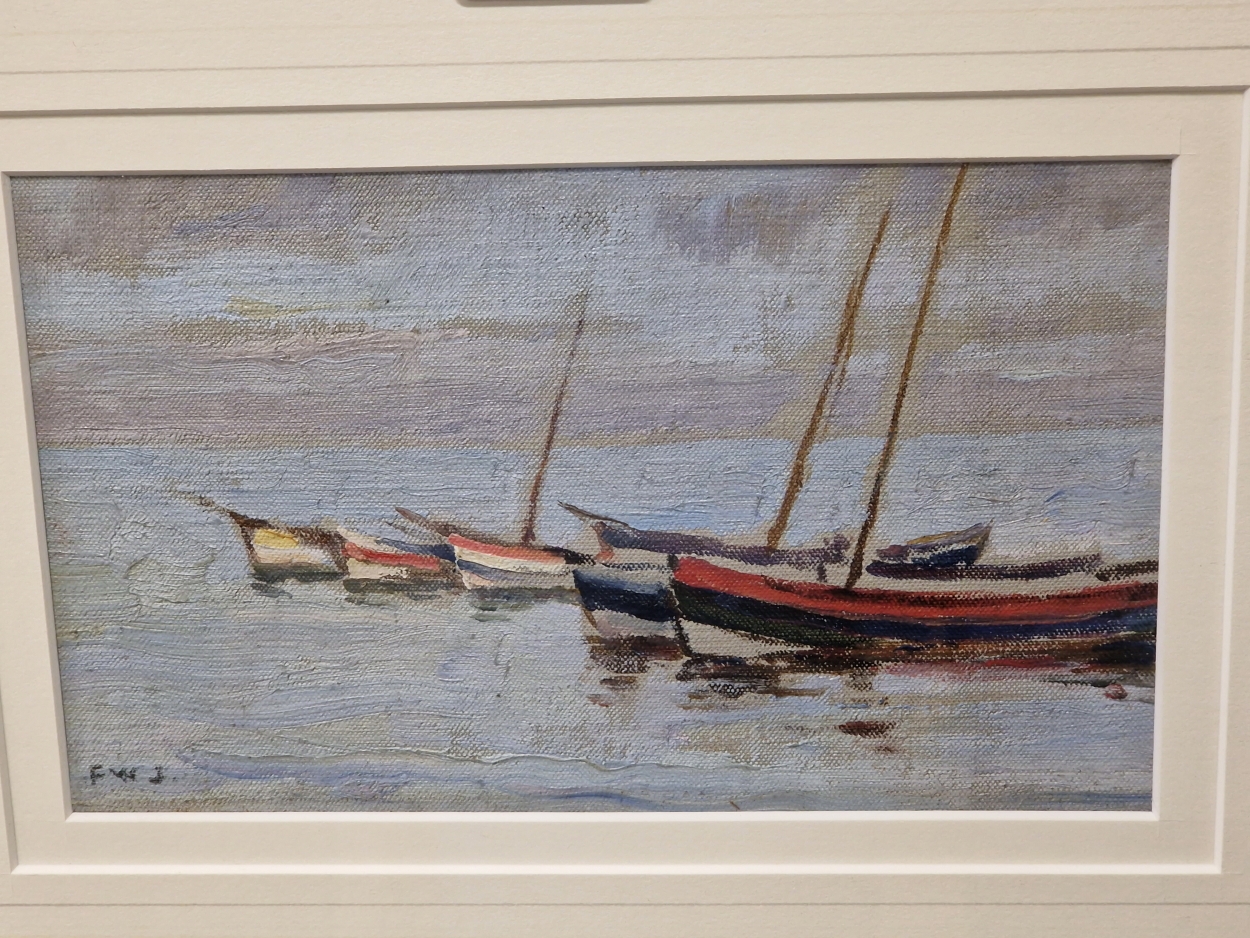 Frederick William Jackson | FIVE FISHING BOATS MOORED AT STAITHES (1906 ...