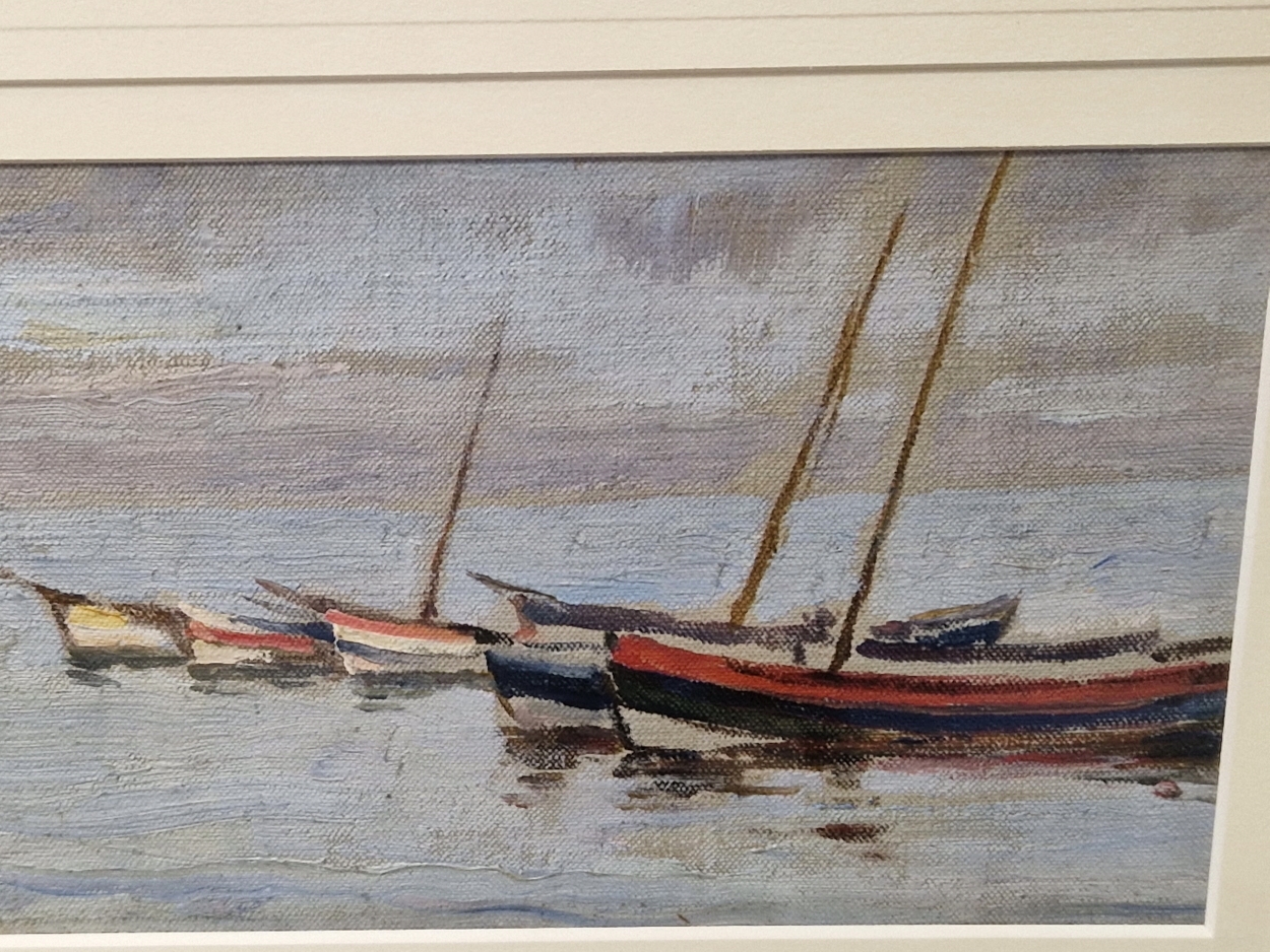 Frederick William Jackson | FIVE FISHING BOATS MOORED AT STAITHES (1906 ...