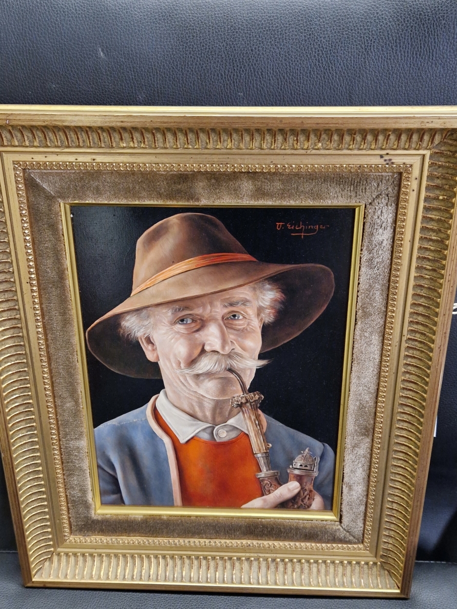 Otto Eichinger | PORTRAIT OF A MAN SMOKING A PIPE | MutualArt