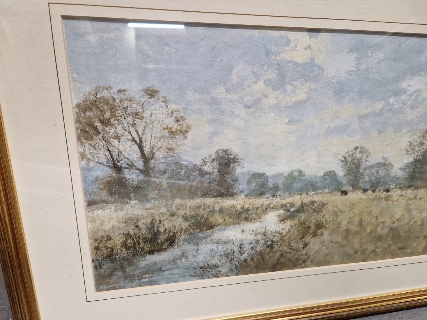 Roy Perry | CATTLE IN A WATER MEADOW IN THE COLN VALLEY | MutualArt