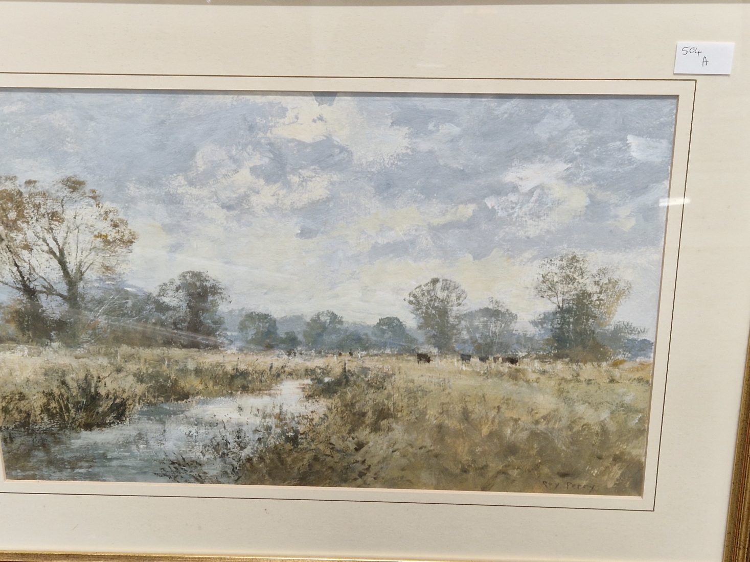 Roy Perry | CATTLE IN A WATER MEADOW IN THE COLN VALLEY | MutualArt