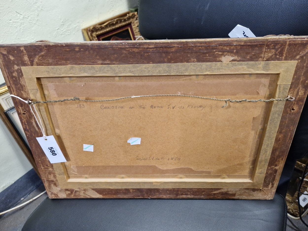 James Vivien de Fleury | A VIEW OF COLOGNE FROM THE RHINE (1859 ...