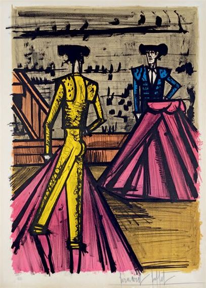 Bernard Buffet | Two bullfighters (1966) | MutualArt