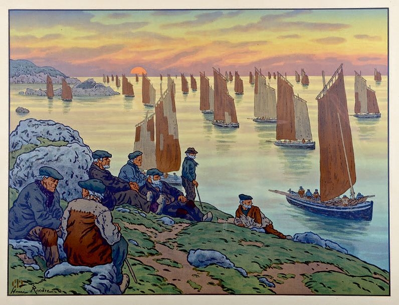 Henri Rivière | The Old Men (1906) | MutualArt