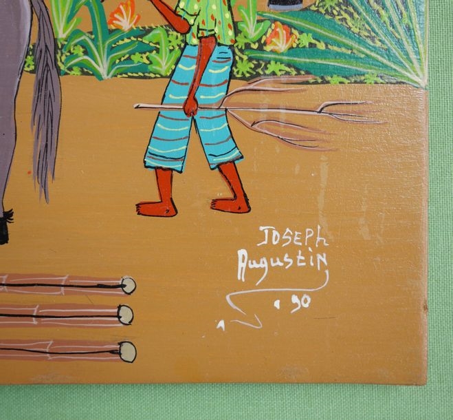 Joseph Augustin | Village Scene in Haiti | MutualArt