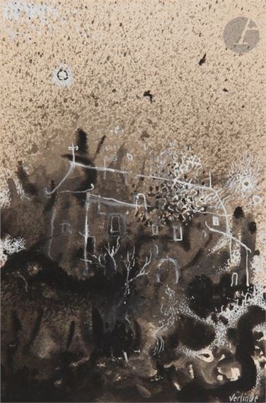 Claude Verlinde | House at night (1962) | MutualArt