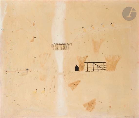 Mary Newcomb | Men resting by the wild fowl bridge (1973) | MutualArt