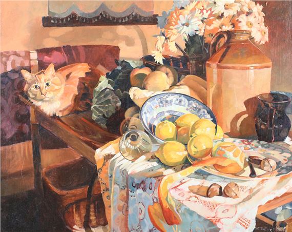 Wendy Stevenson | Max with Lemons and Peeled Orange | MutualArt