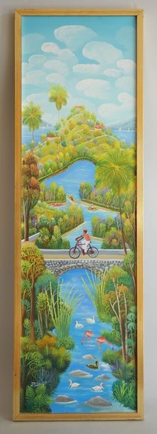 Jean David Boursiquot | The ascent of the hill by bike | MutualArt